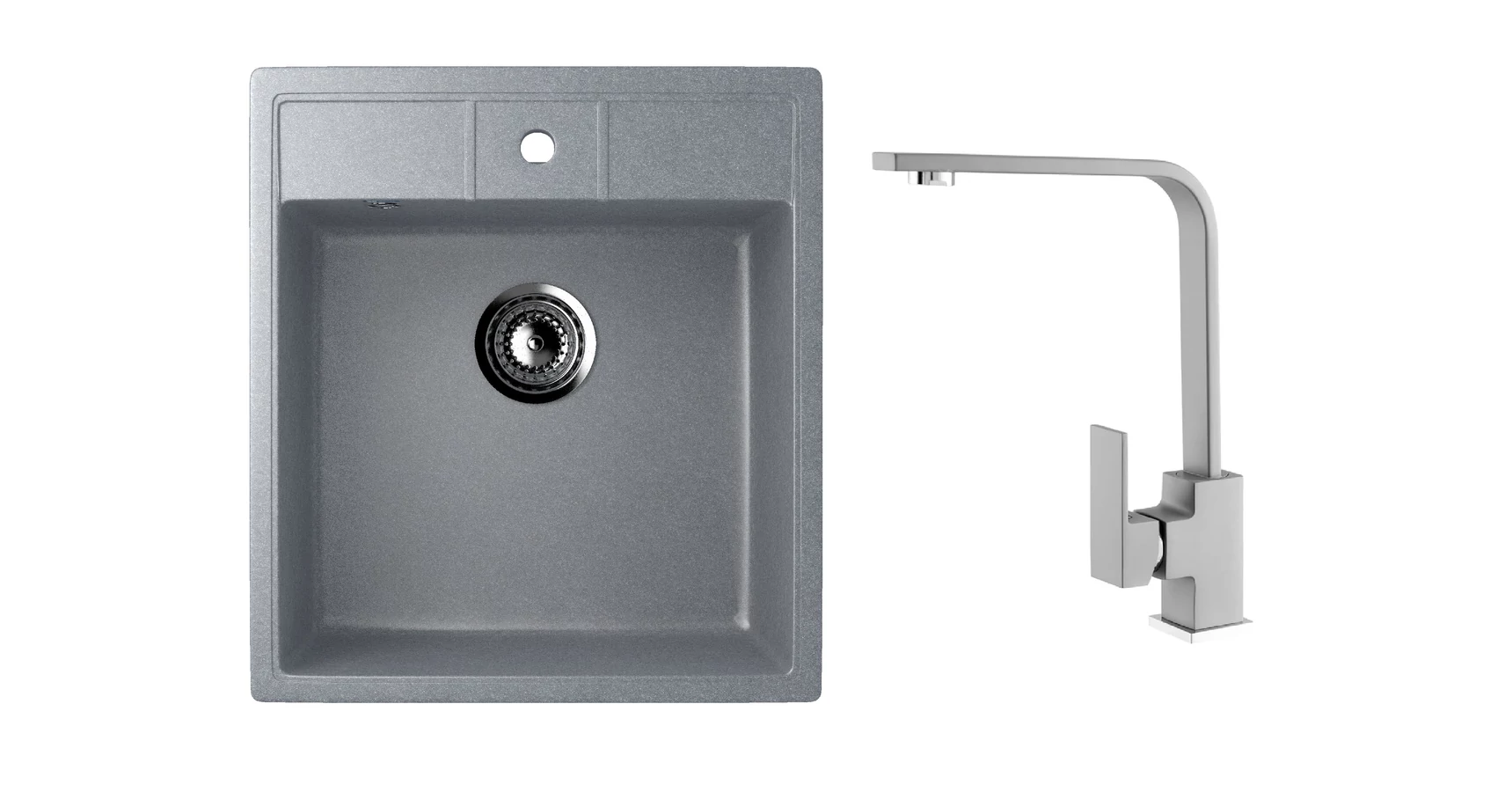 Ulgran és Gamma mosogató csaptelep szett grafitszürke