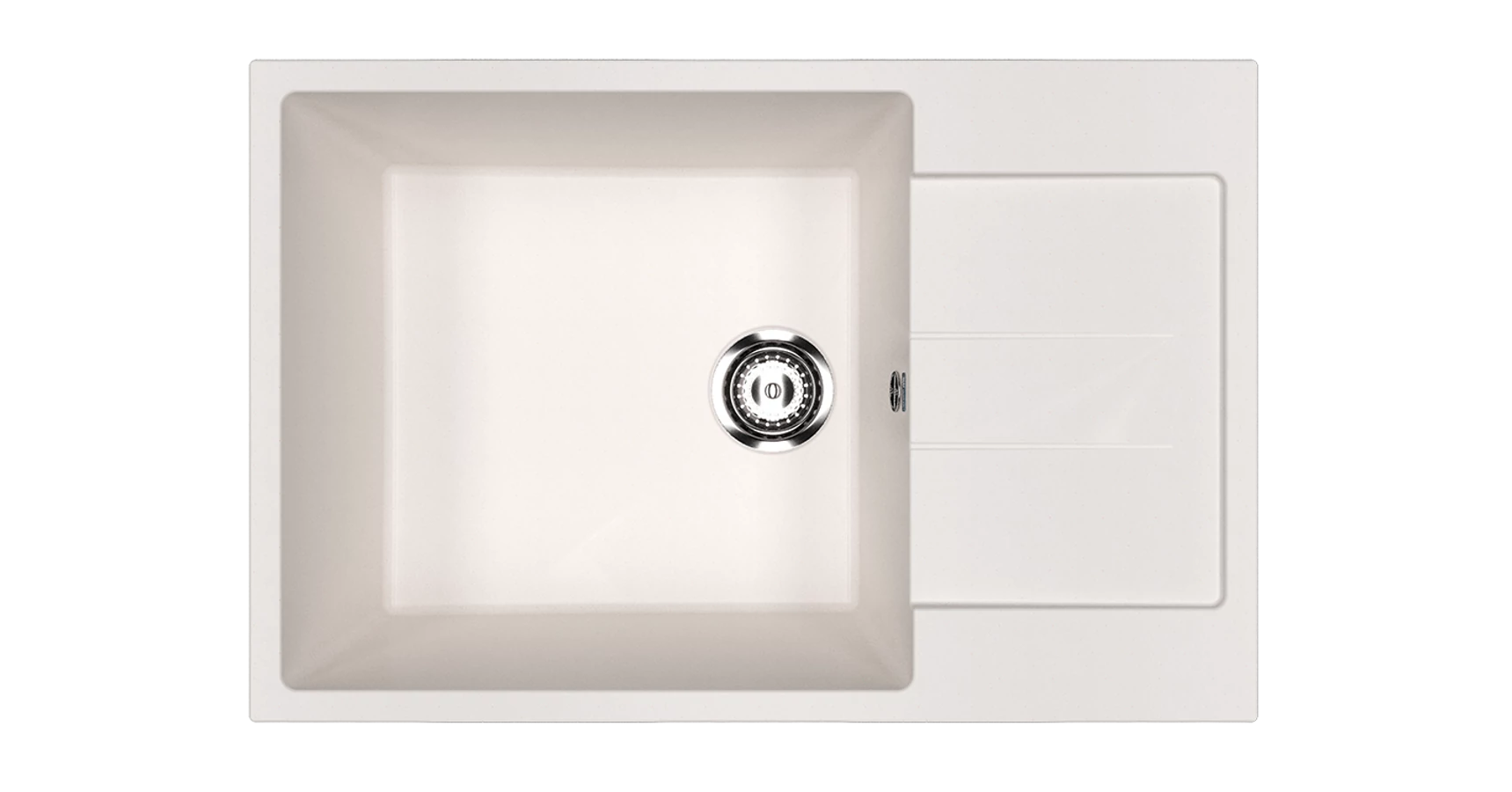 Ulgran U-602 design gránit csepptálcás mosogató - Homok Fehér