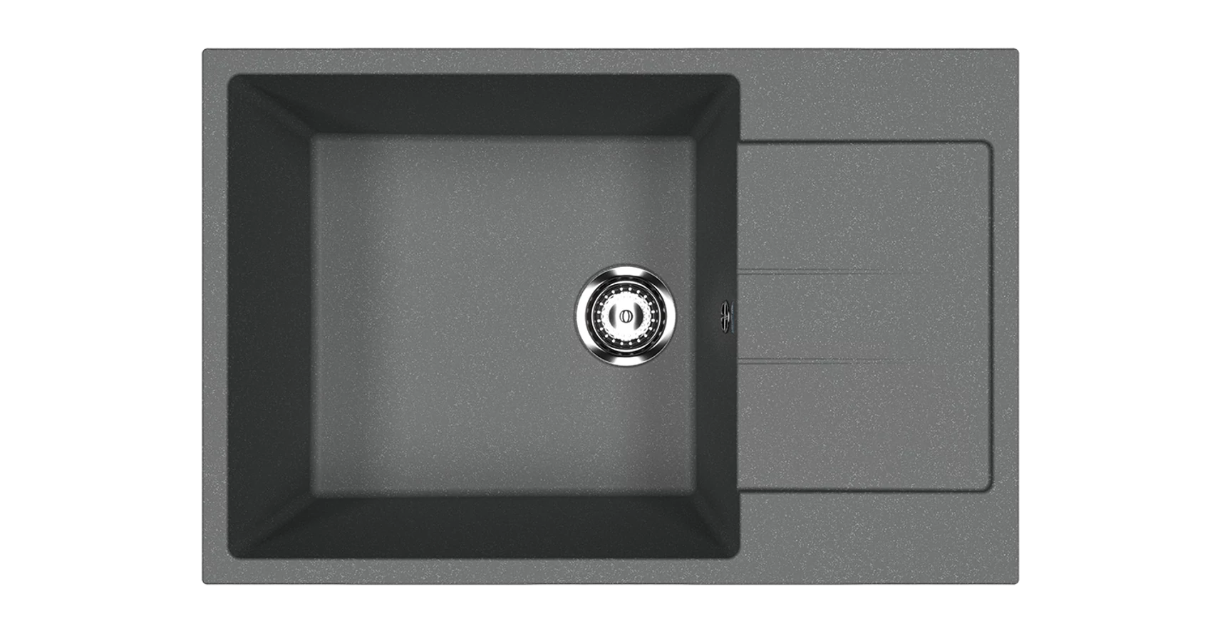 Ulgran U-602 design gránit csepptálcás mosogató - Antracit