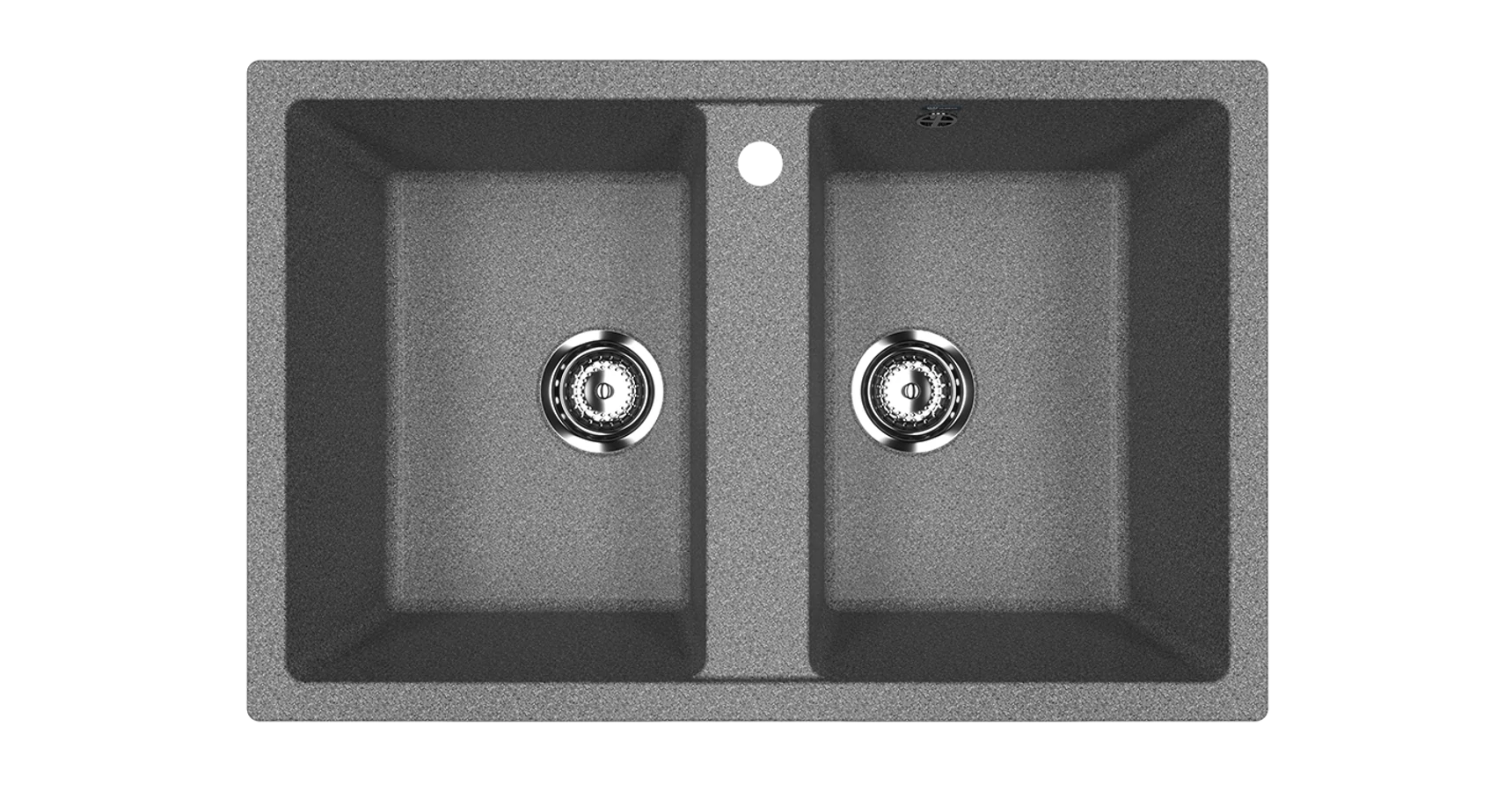Ulgran U-608-309 gránit szürke kétmedencés gránit mosogató