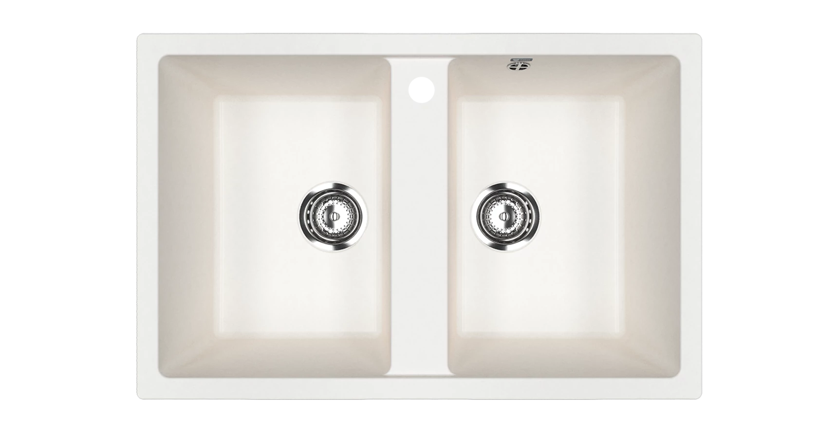 Ulgran U-608-341 Gránit Mosogató - Kétmedencés, Tejfehér